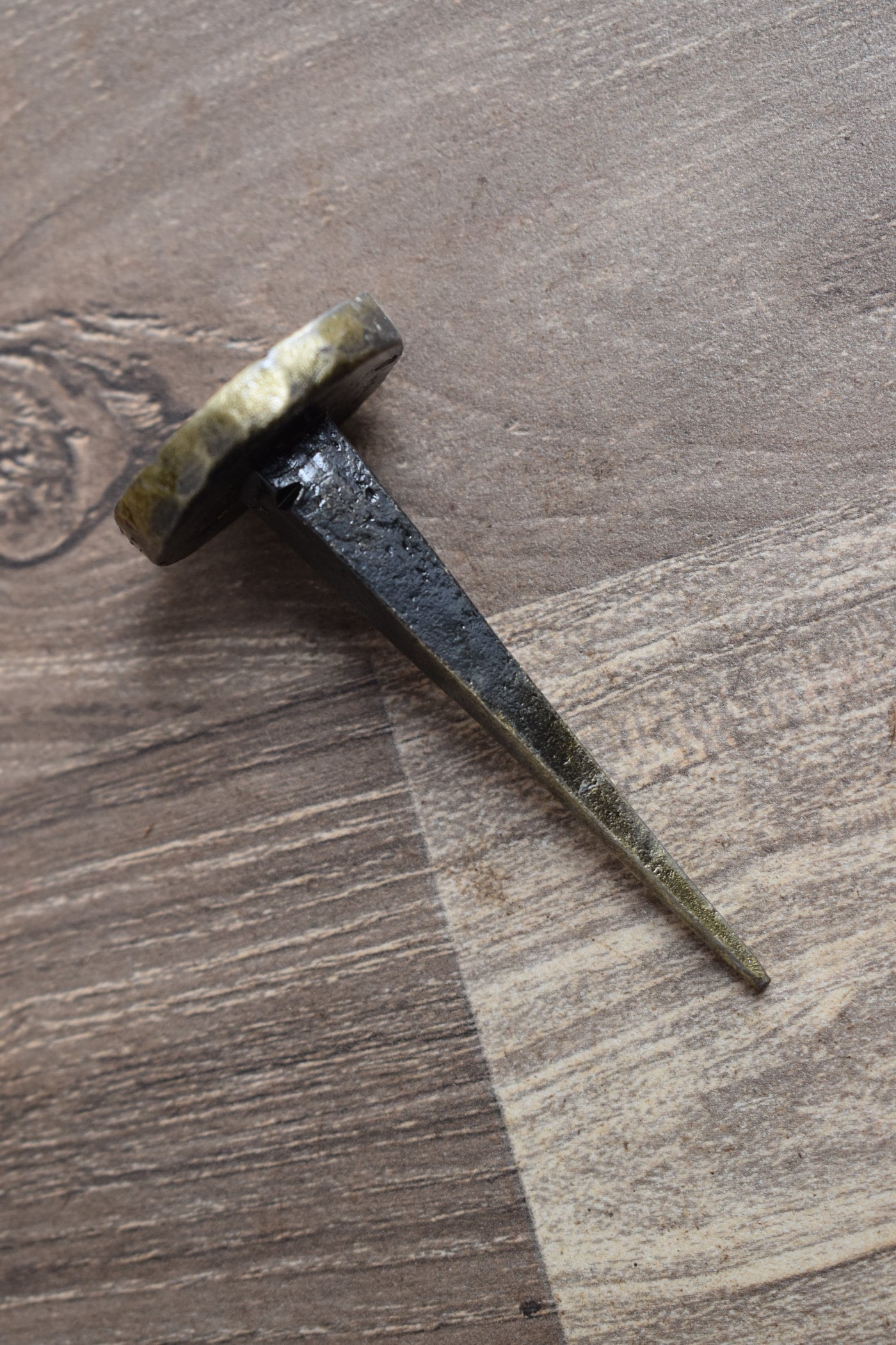 Vintage Hand Forged Nails Blacksmith Iron Brass Polish - Etsy