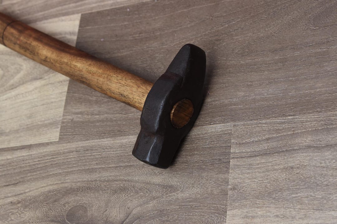 Handmade Blacksmith Iron Used Hammer Wood Working Square Head Hammer ...
