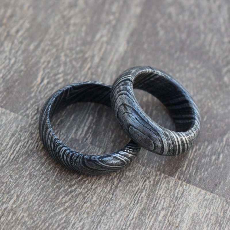Damascus Steel Ring - Etsy