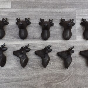 Vintage Cast Iron DEER Cabinet Drawer Door Knobs Handles Pull Rustic ...