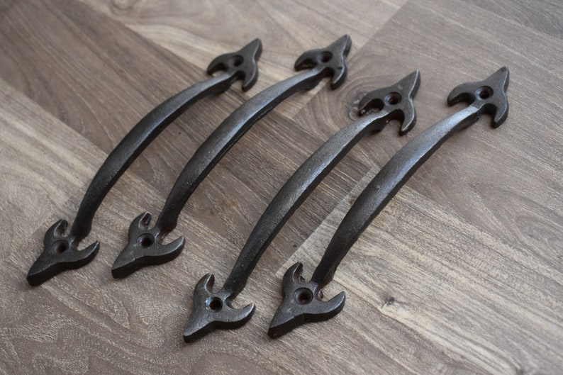 Victorian Cast Iron Door Handle Cabinet Screen Gate Handle | Etsy