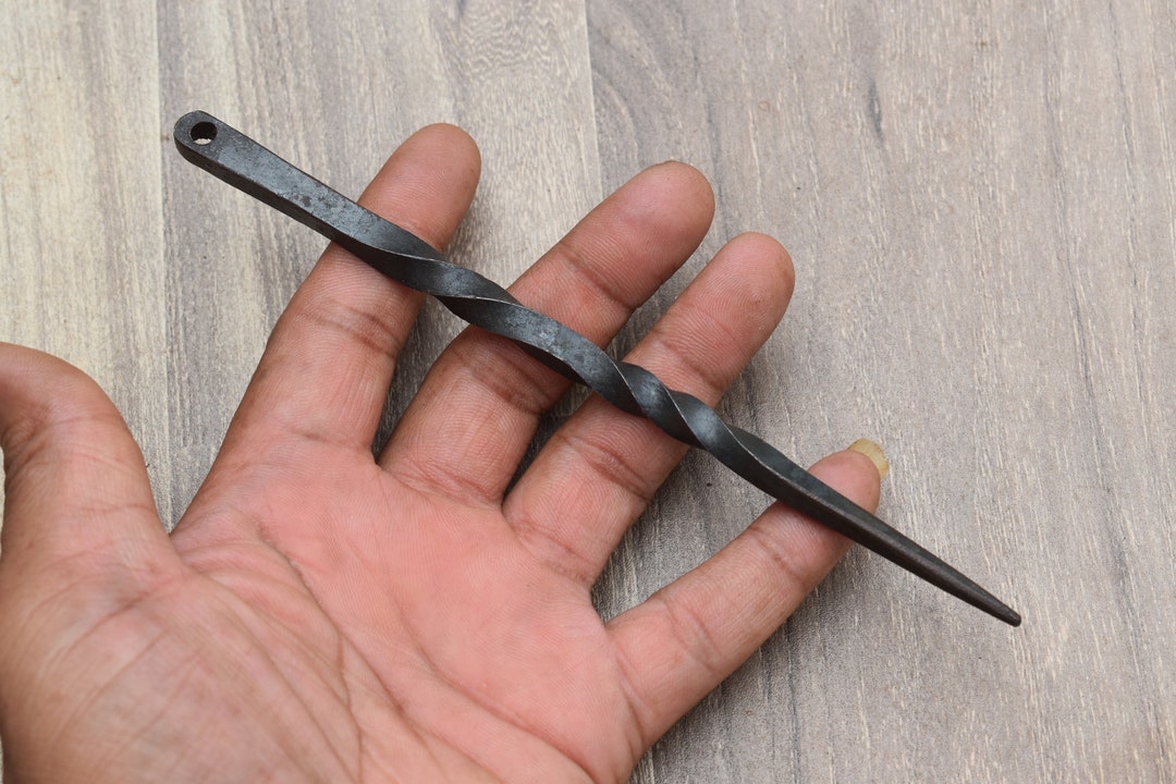 Vintage Blacksmith Hand Forged Iron Spike Fid Spiral Sailing Boating ...