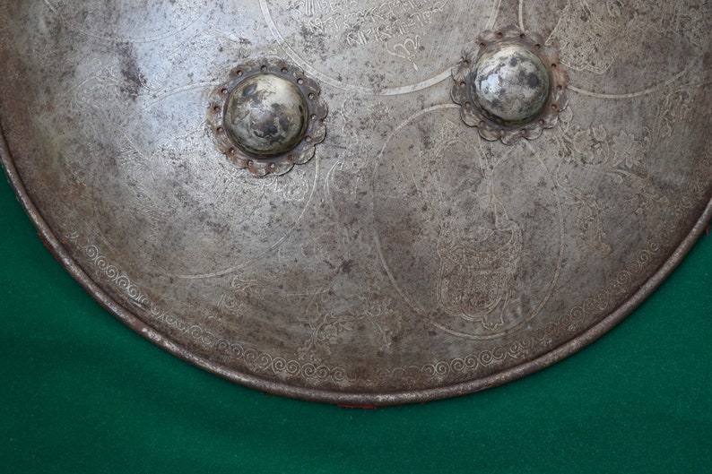 Vintage Mughal Islamic Iron Kufic Shield Dhal King Logo Decor No Khula ...