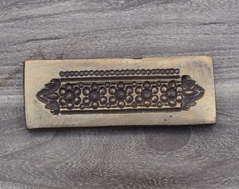 Vintage Style Handmade Cast Brass Floral Silversmith Goldsmith Jewelers ...