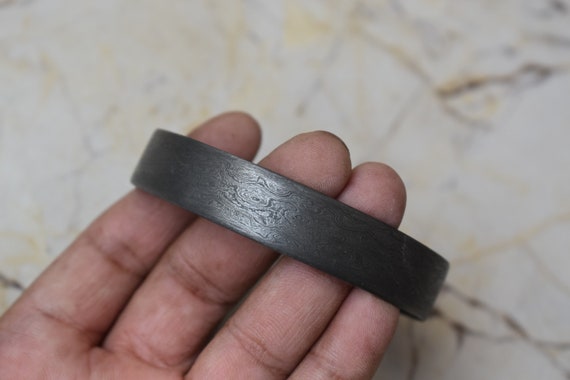 Damascus Bracelet Hand Forged Damasteel Bracelets Men… - Gem