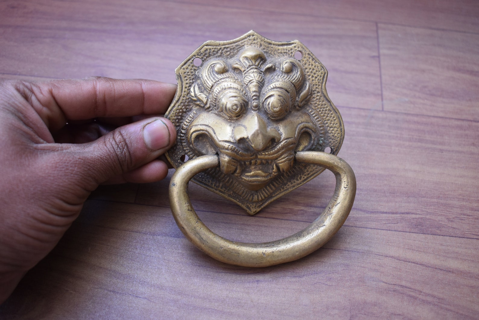 Vintage Brass Dragon Handle Knocker Drop Gate Pull Handle | Etsy