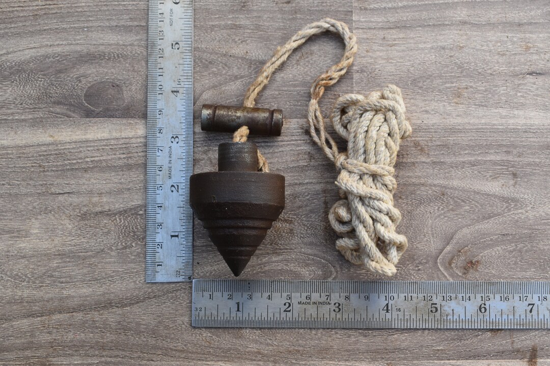 Vintage Collectible Iron Leveling Plumb Bob Tool Salvage Rustic Farm ...