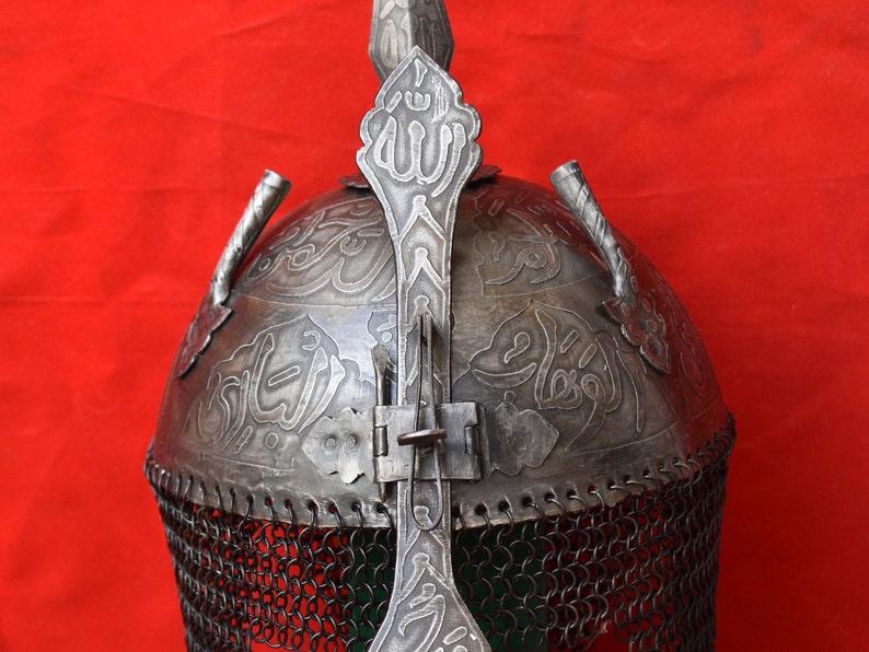 Vintage Decorative Mughal Islamic Iron Engraved Helmet Khula - Etsy