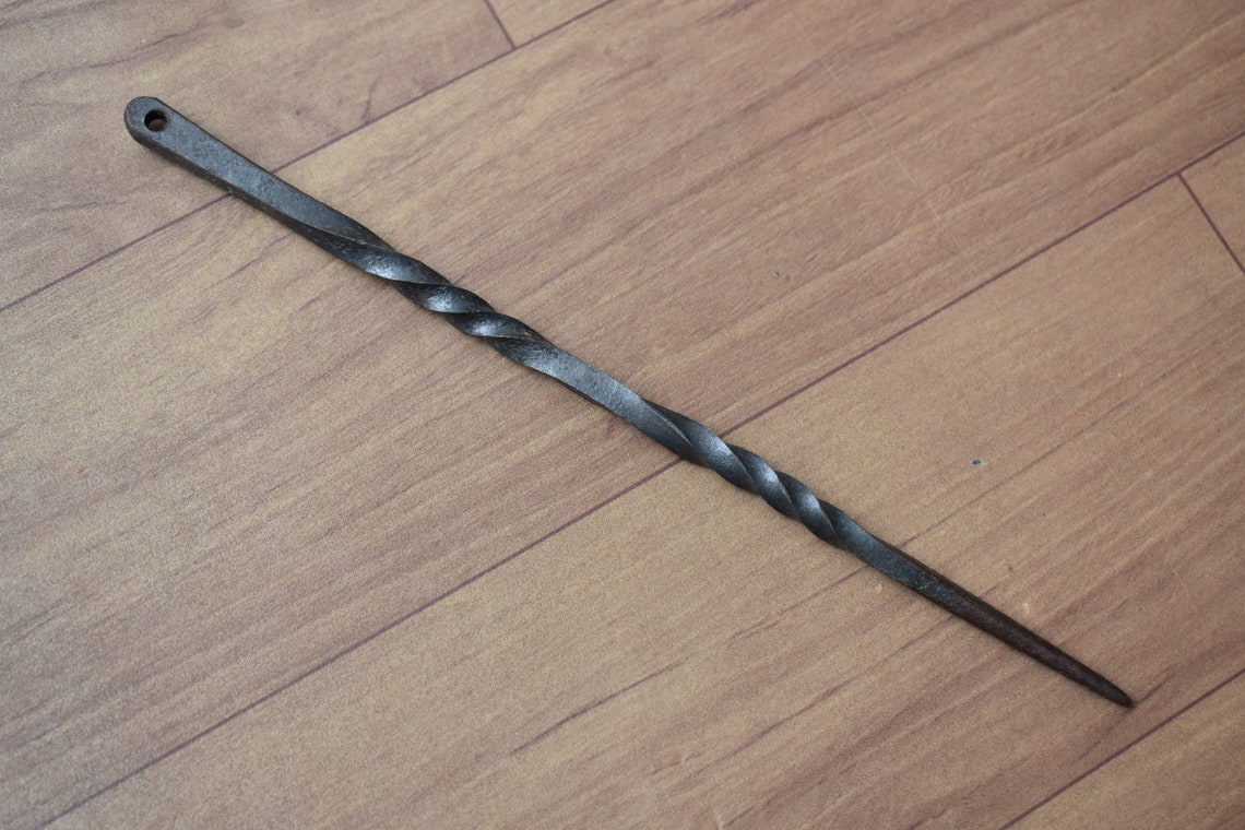 Vtg Blacksmith Hand Forged Iron Twisted Spike Fid Spiral Sailing ...
