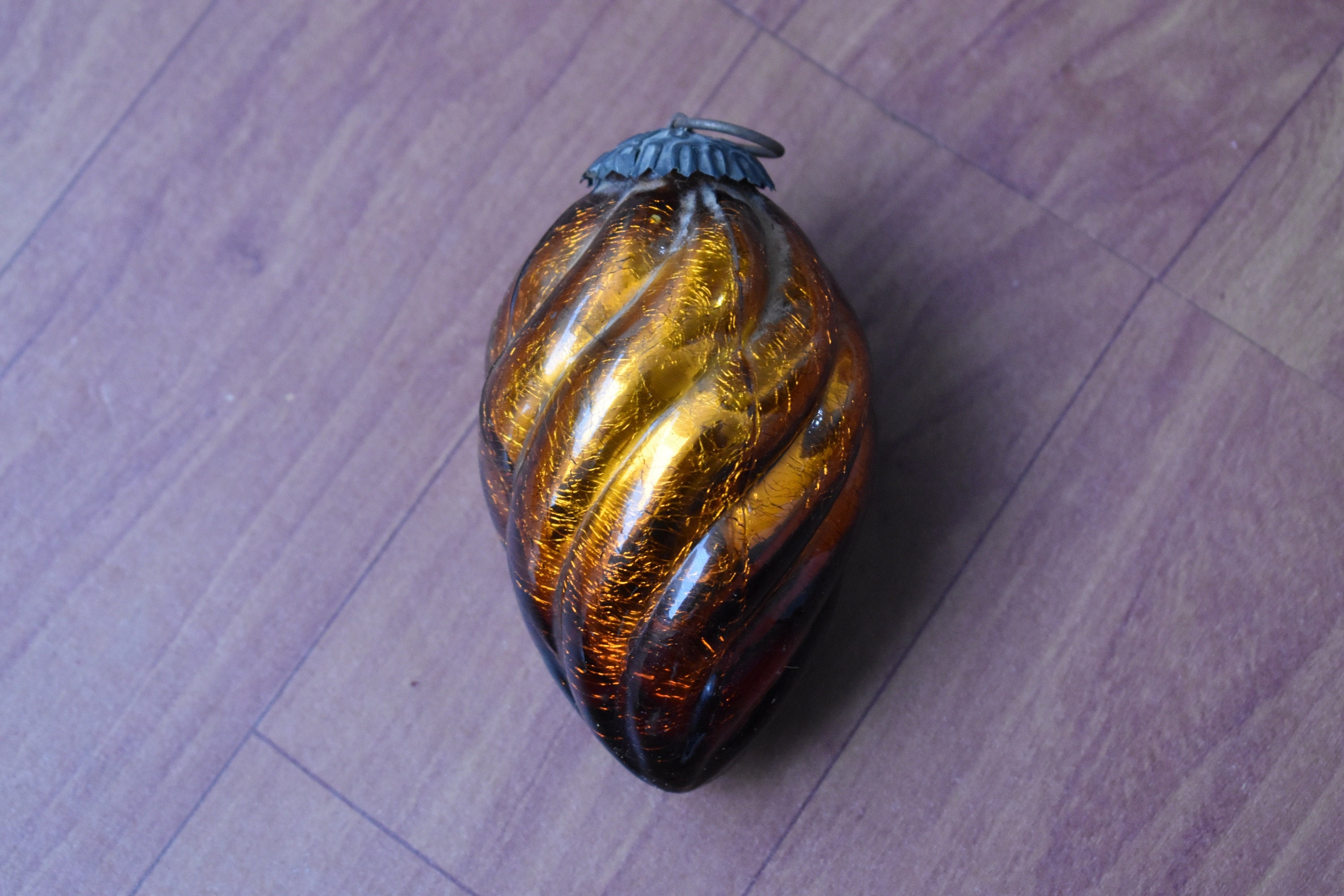 Vintage KUGEL Amber Honey Pear Shape Glass Christmas Tree - Etsy