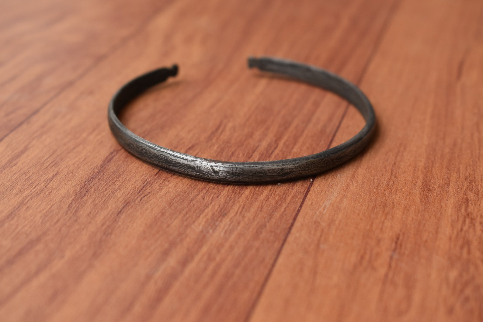 Damascus Steel Bracelet Hand Forged Rustic Bracelets Men's | Etsy