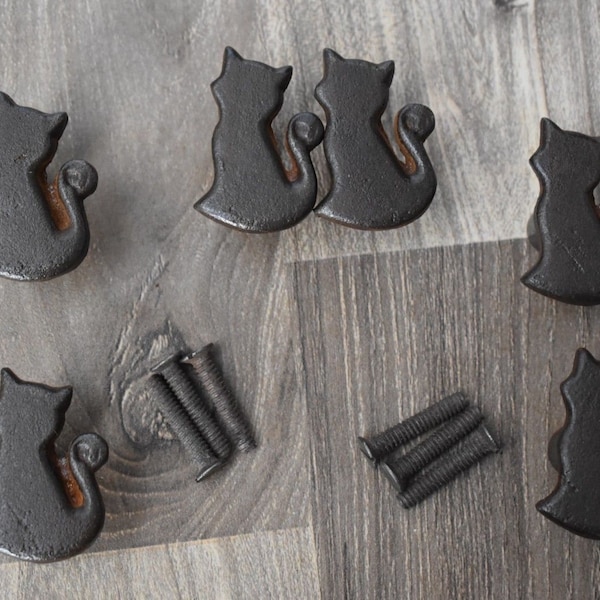 Cast Iron Cat Door Knocker - Etsy