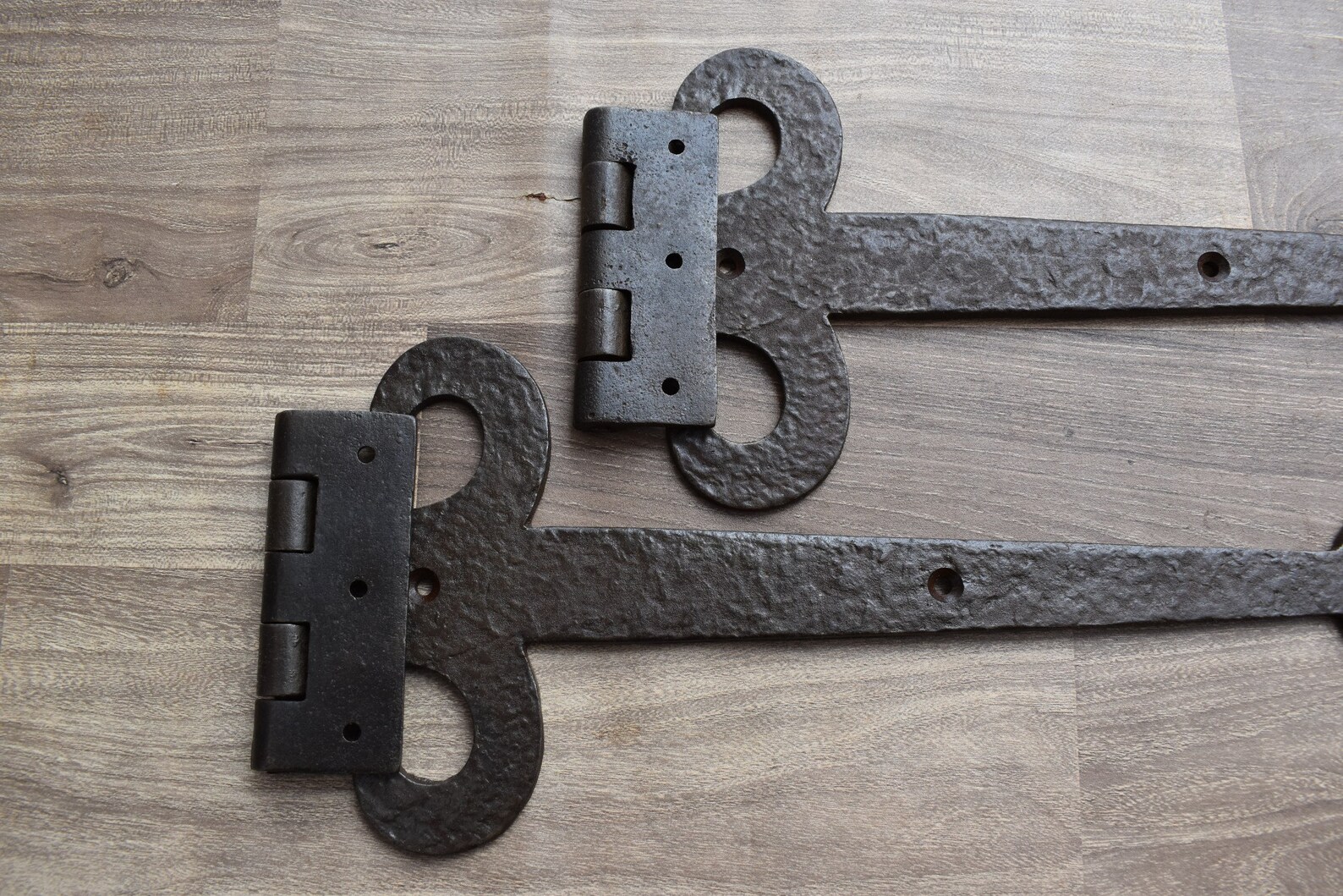 Vintage Iron Handmade French Gate Door Hinges Pair Arrow Head Barn ...