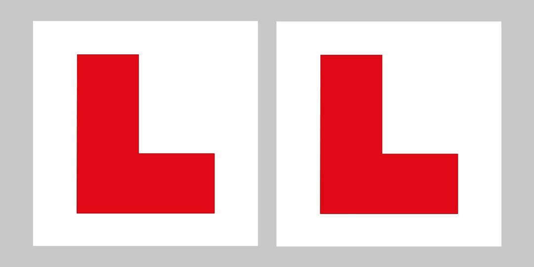2x Learner Driver Stickers Correct Dvla Legal Size L Plate Self ...
