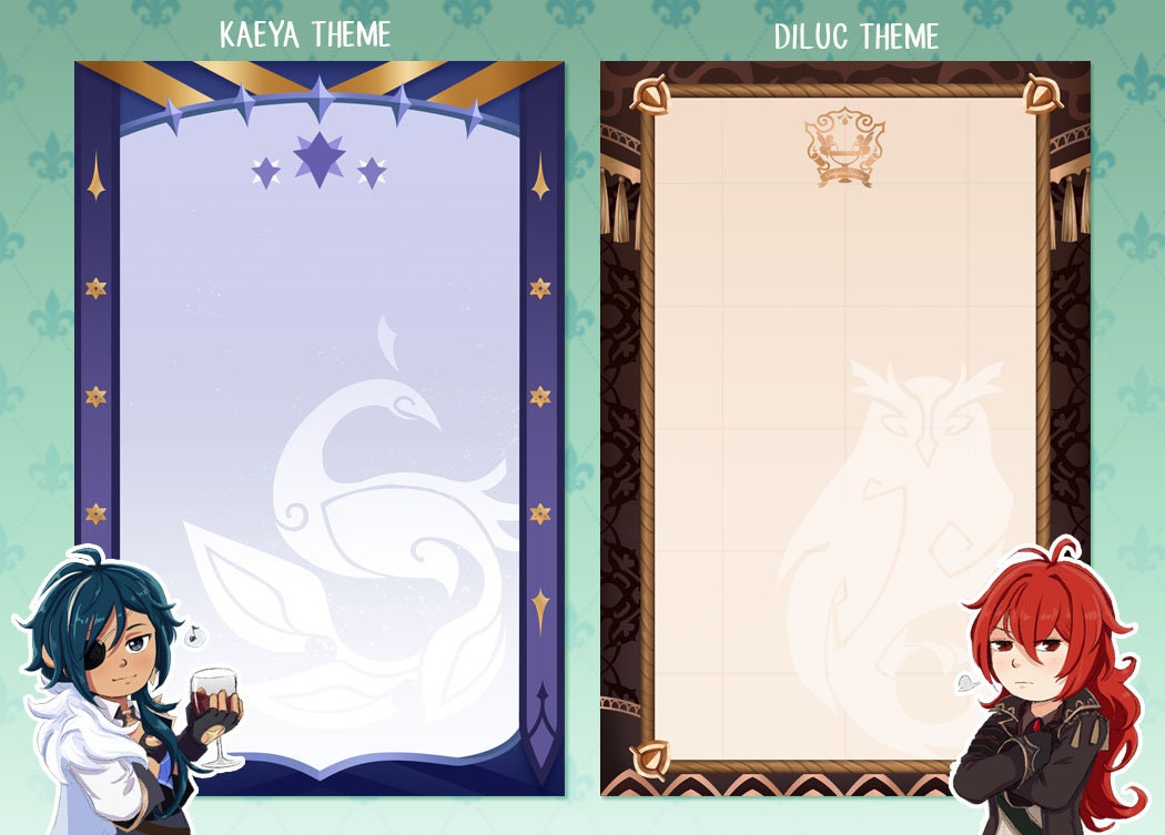 Genshin Impact Character Memopads - Etsy