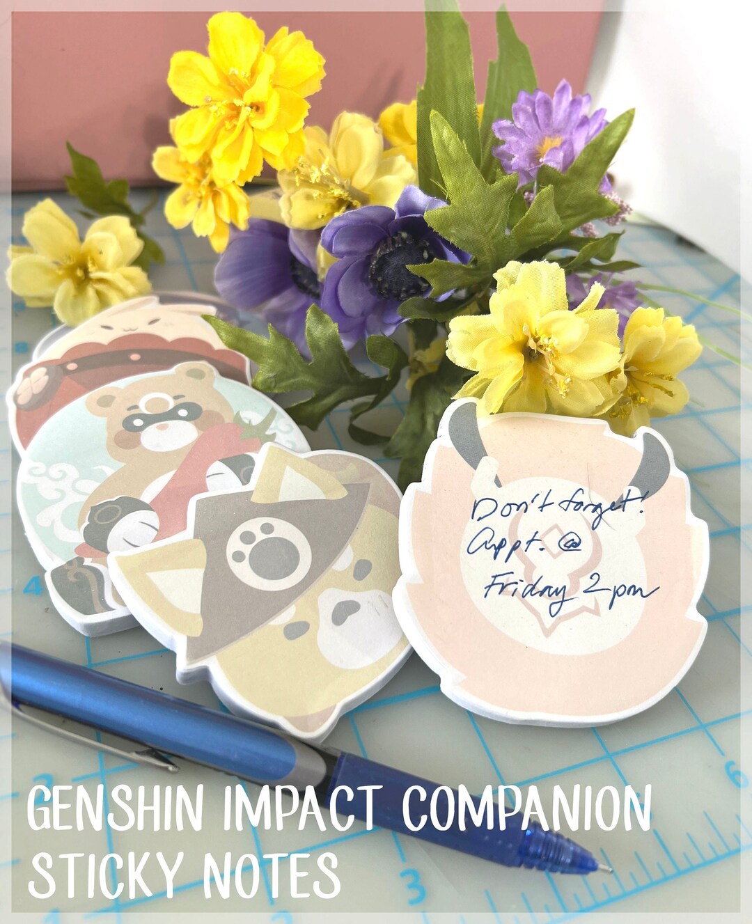 Genshin Impact Companion Sticky Notes - Etsy