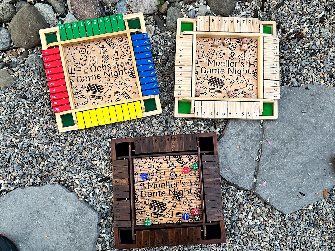 Shut the Box Board Game - Personalized Playing Zone - Etsy