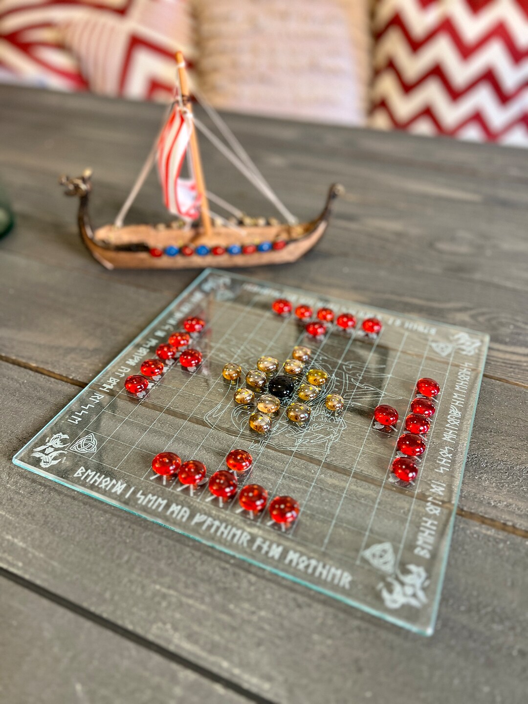 GLASS Viking Chess Board Aka 'hnefatafl' | Special Edition | With ...