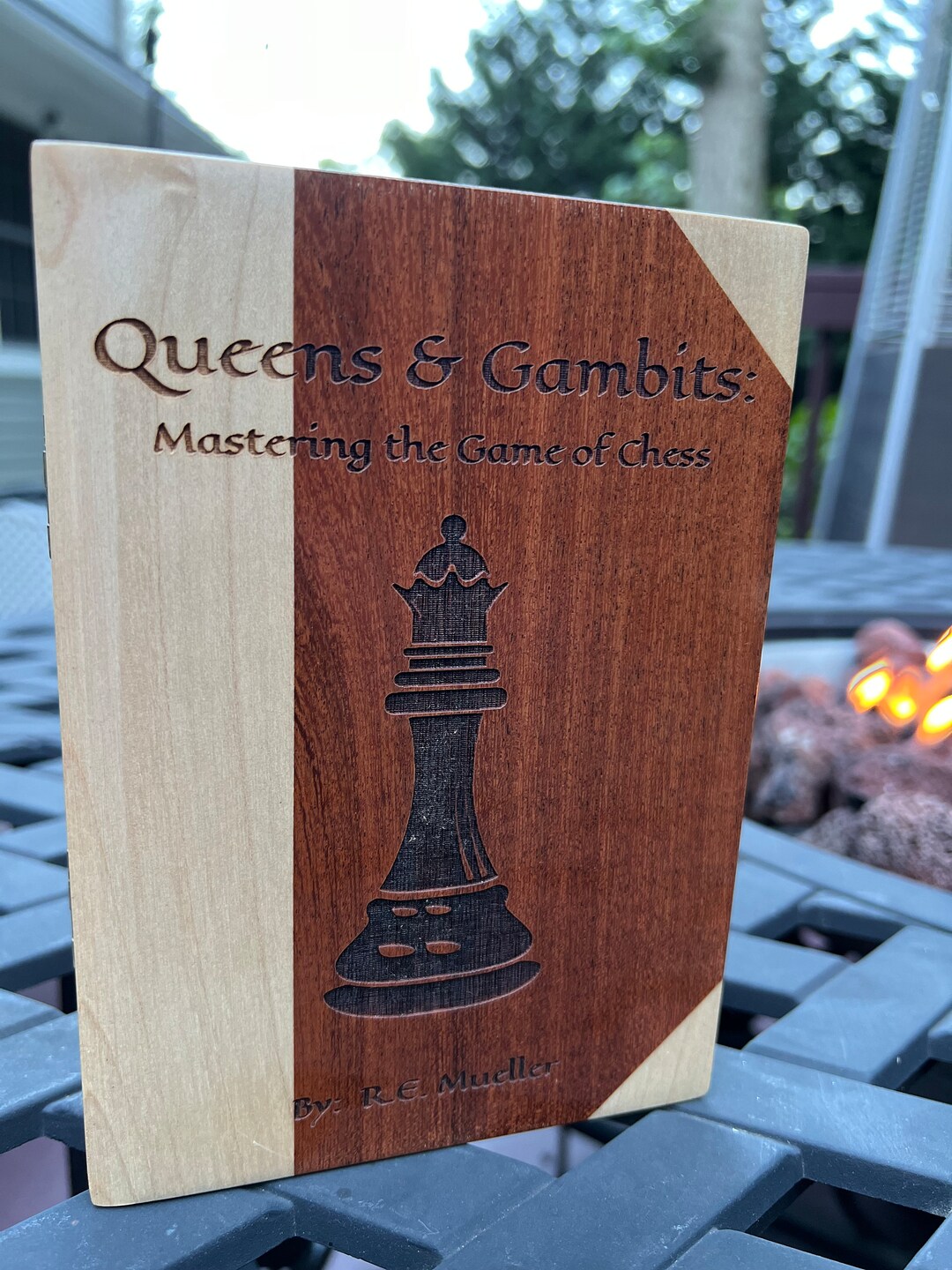 Custom Engraved Wood Chess Book - Unique Handcrafted Chess Set - Etsy