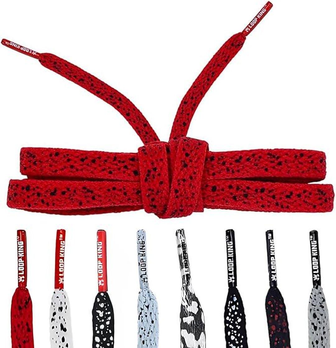 Red Black Cement Laces With Red Plastic Tips - Etsy