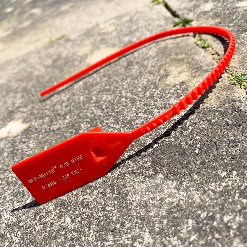 Off-White Red Zip Tie Tag PRINTED Brand New Ready to Ship | Etsy