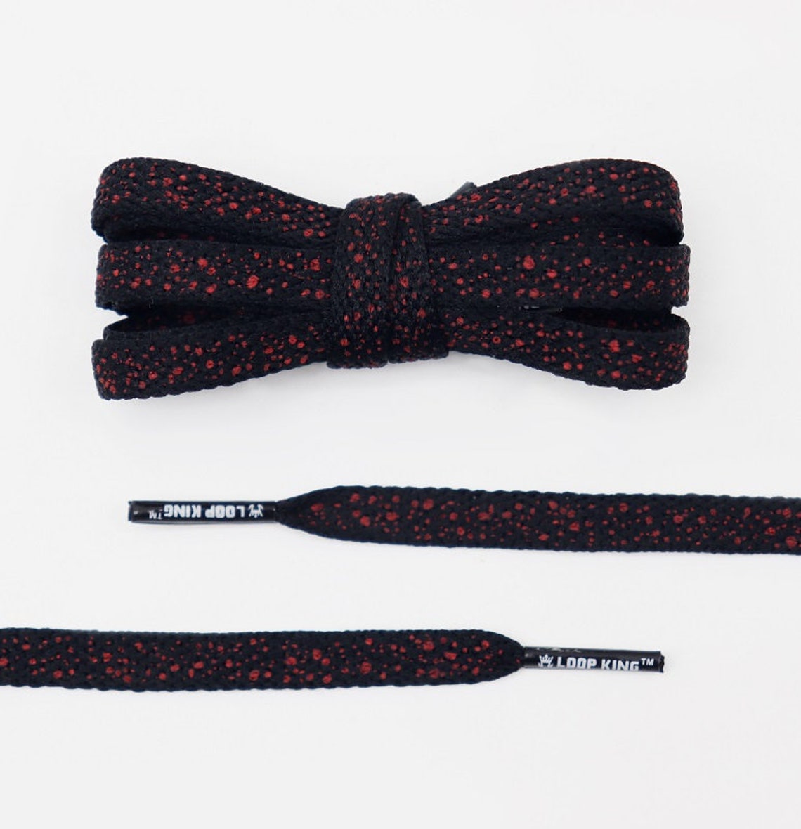 Black Red Cement Laces With Black Plastic Tips - Etsy