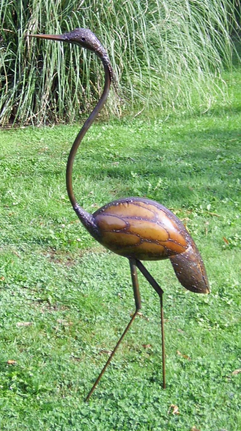 Crispen Heron Garden Ornament Sculpture - Etsy