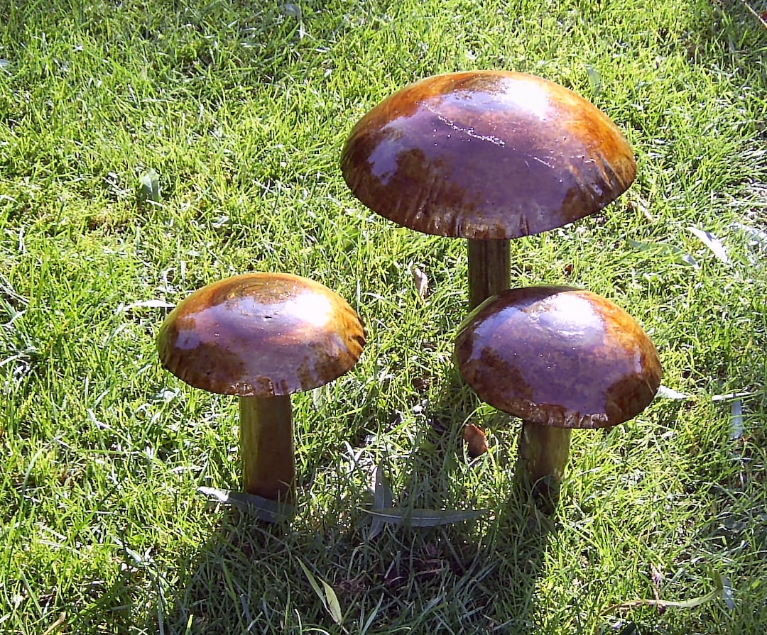 Recycled Metal Mushroom Garden Sculpture: Fair Trade African Art - Etsy