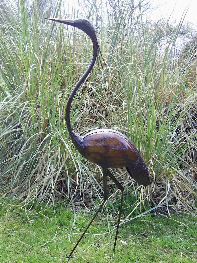 Crispen Heron Garden Ornament Sculpture - Etsy
