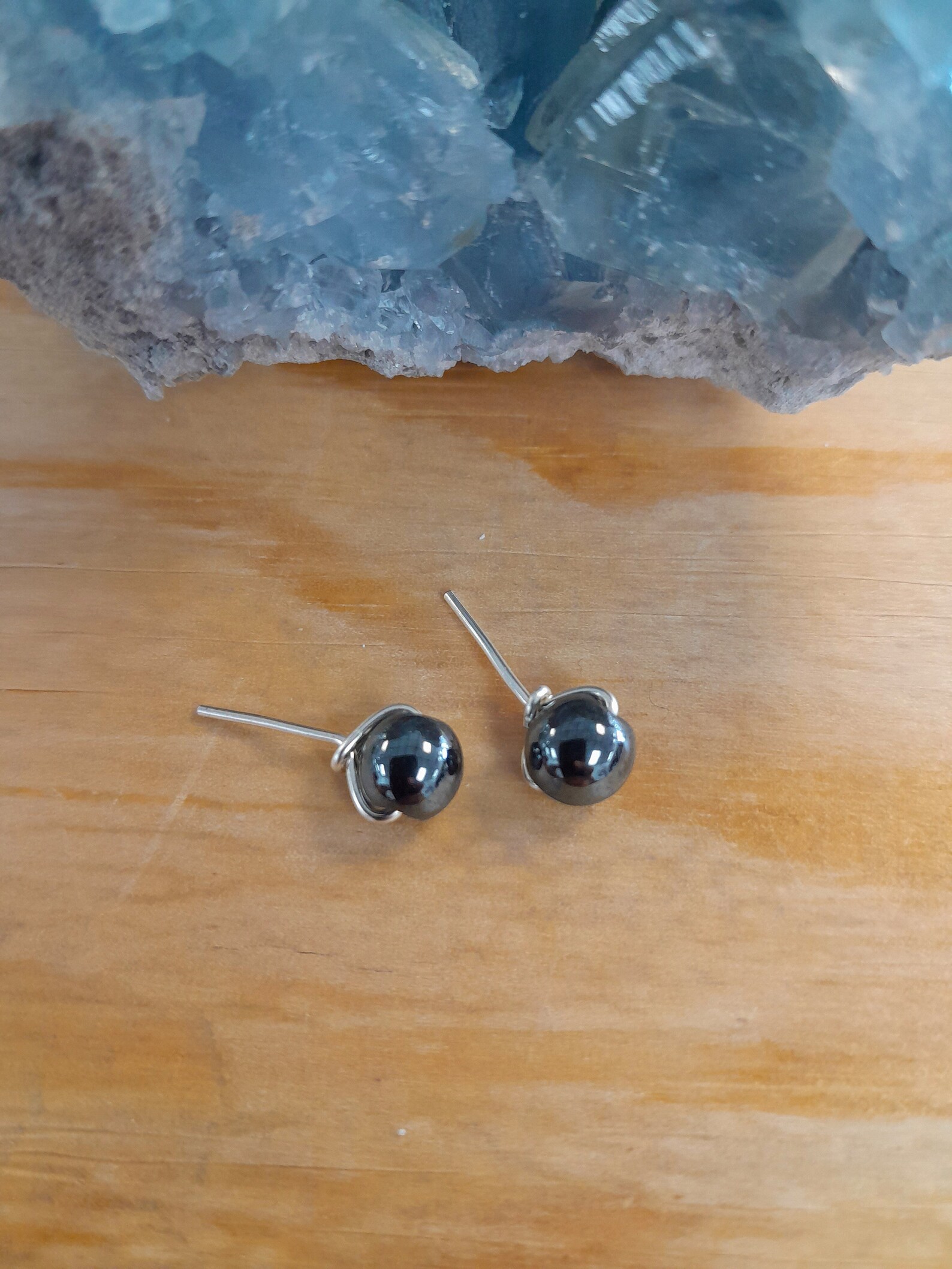 Healing Crystal Earrings, Stud Earrings, Wire Wrapped Jewelry, Wire ...