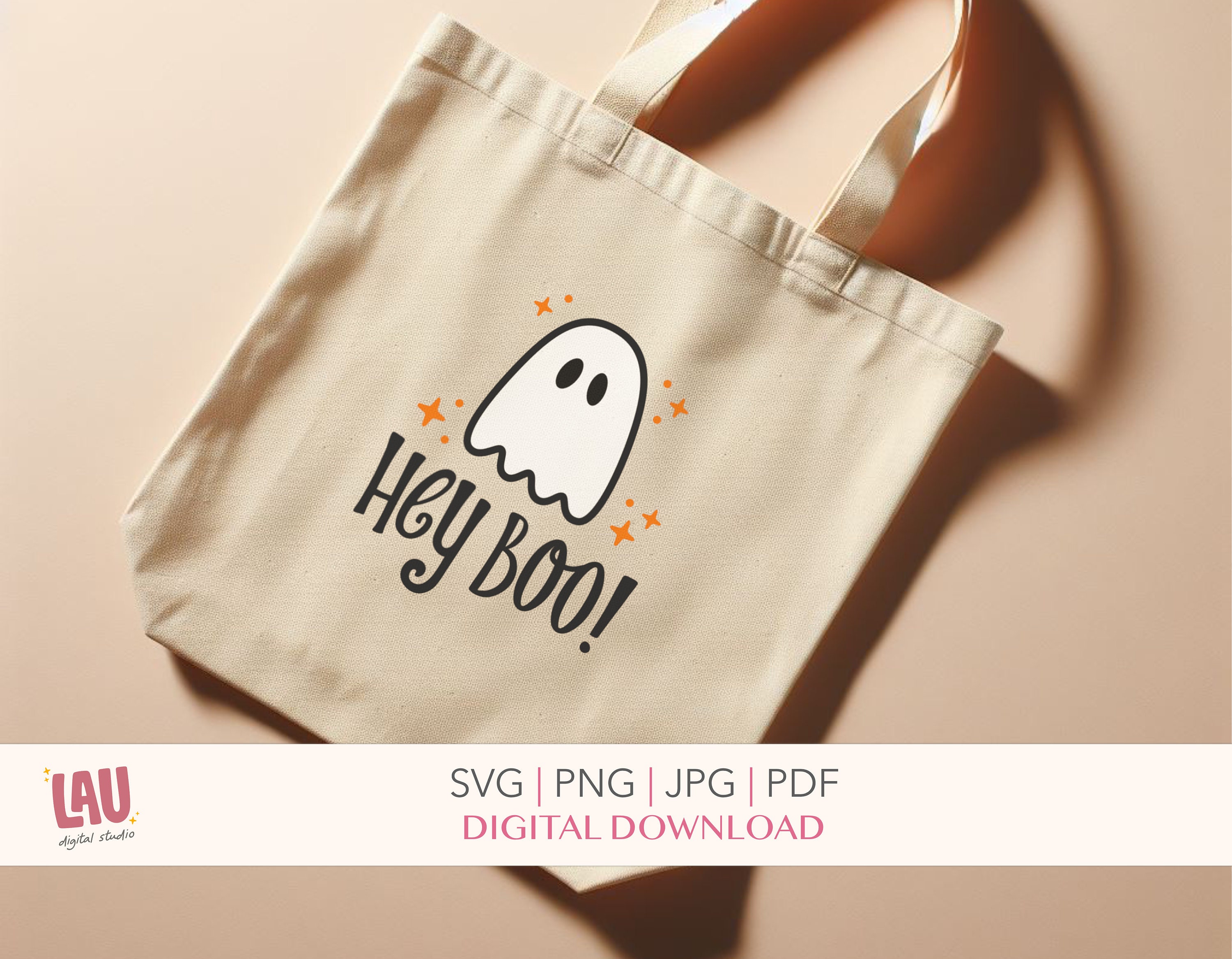 Hey Boo - SVG PNG JPG Digital Download - Halloween Ghosts Svg Cut File ...