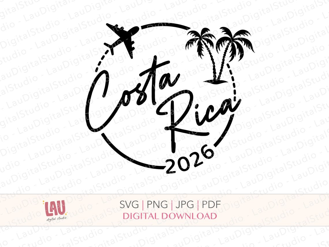 Costa Rica 2026 - SVG PNG JPG Digital Download - Costa Rica Svg Cut ...