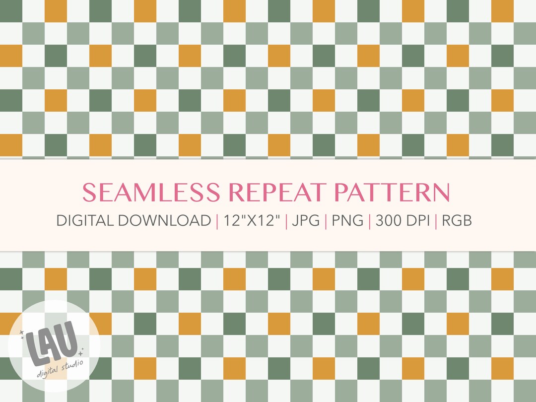 St Patricks Day Muted Grid Pattern - Digital Paper - Fabric Seamless ...