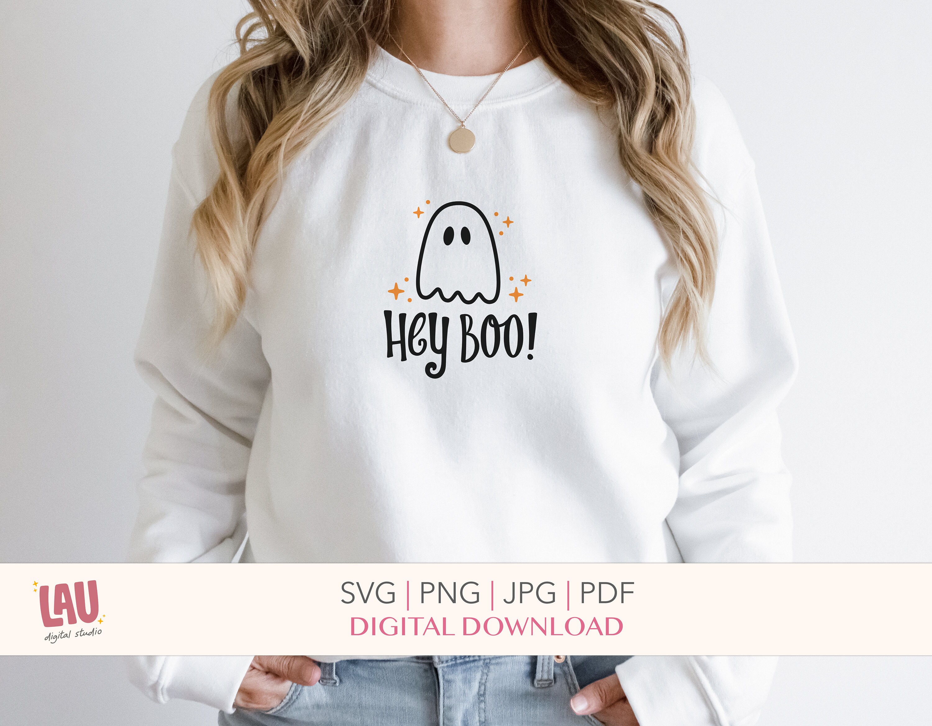 Hey Boo - SVG PNG JPG Digital Download - Halloween Ghosts Svg Cut File ...