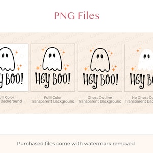 Hey Boo - SVG PNG JPG Digital Download - Halloween Ghosts Svg Cut File ...