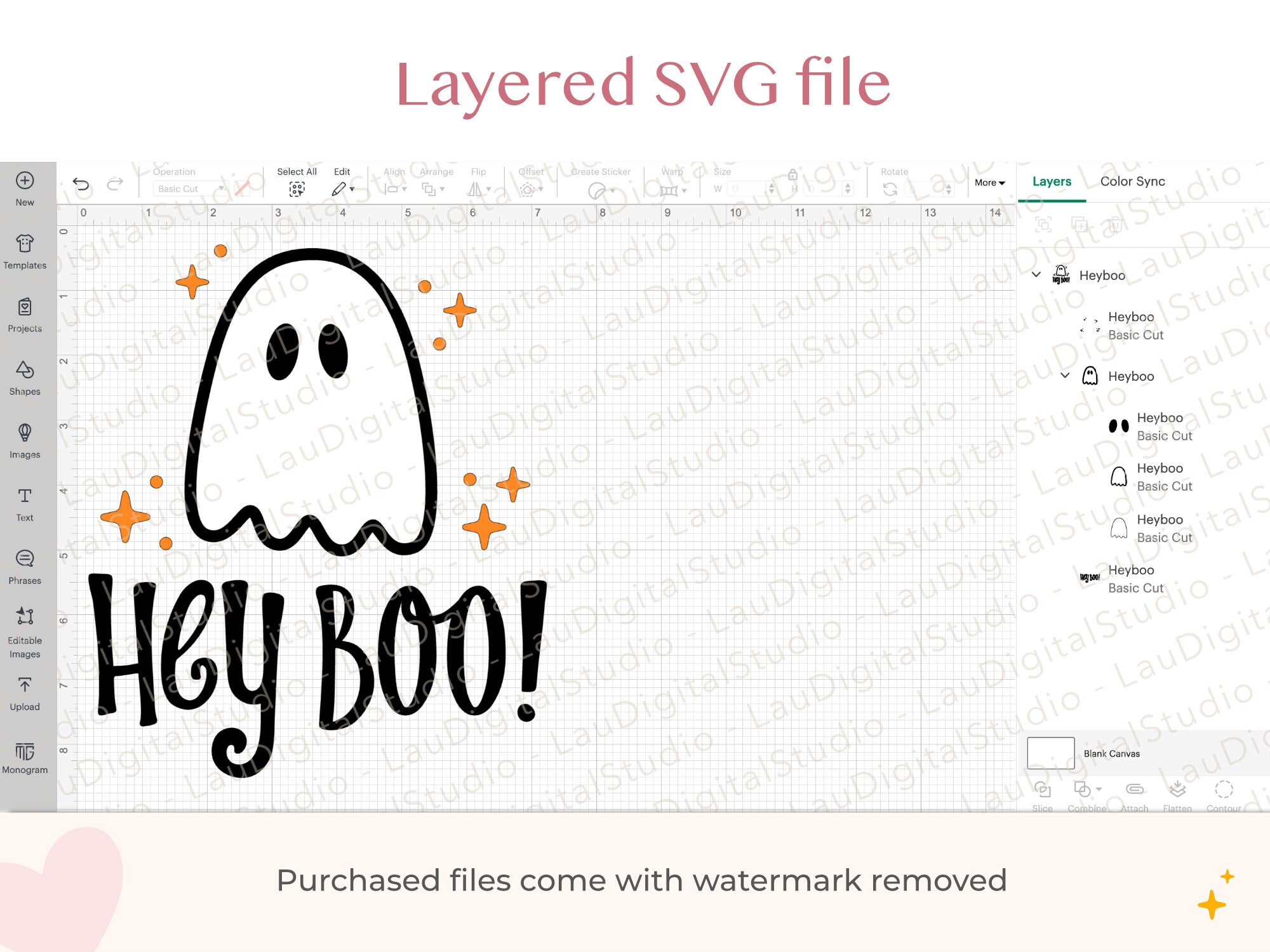 Hey Boo - SVG PNG JPG Digital Download - Halloween Ghosts Svg Cut File ...