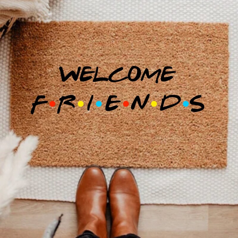 Friends Welcome Mat - Etsy
