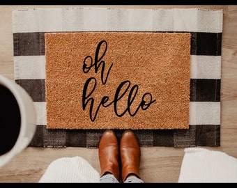 Hello Goodbye Doormat - Etsy