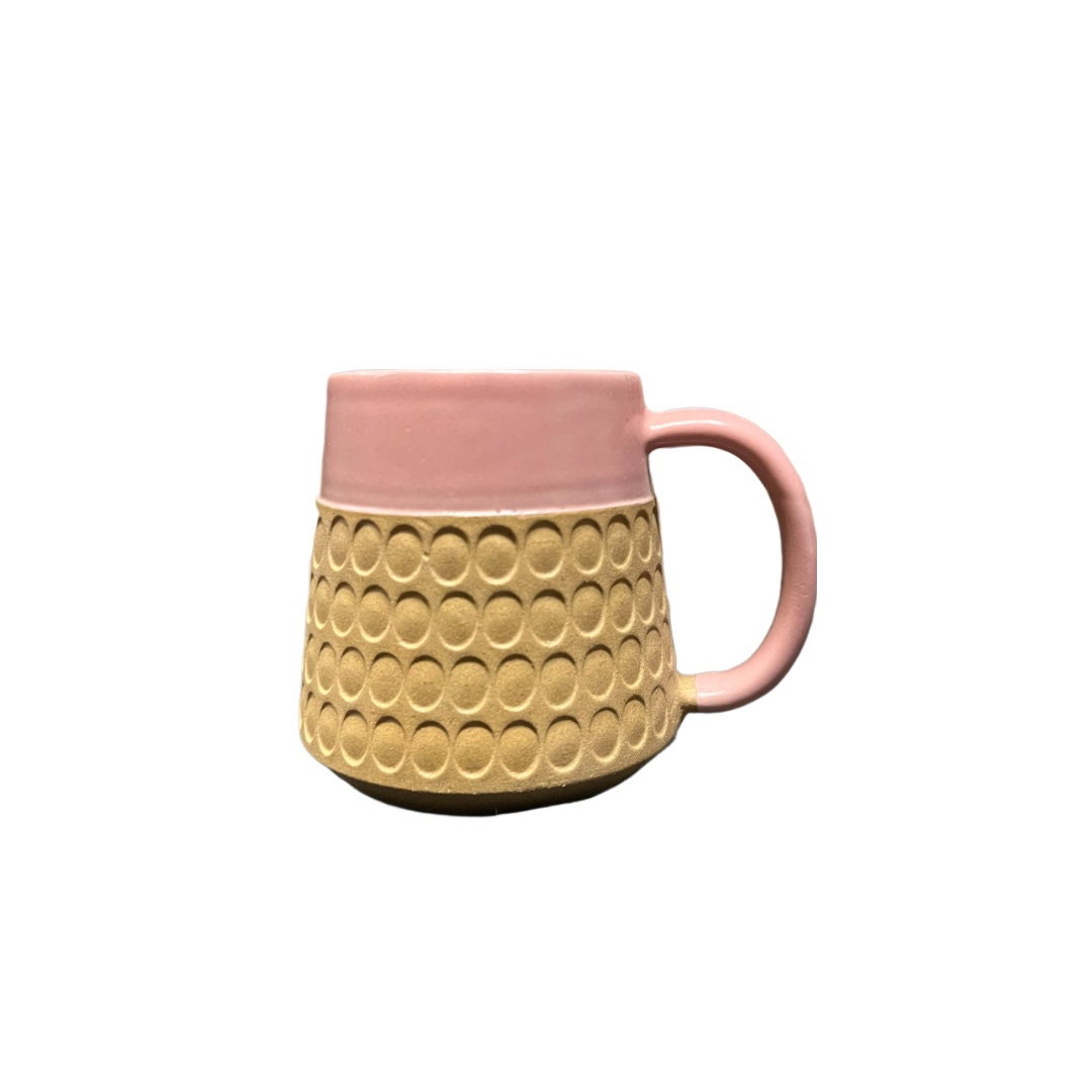 PINK OVAL PATTERN Mug Ceramics Pottery Large Gifts for Dad - Etsy