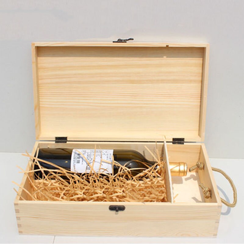 Wooden Double Wine Bottle Box With Latch, Wedding Gift - Etsy