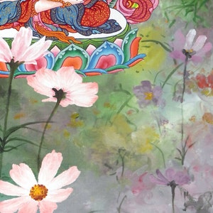 Flower Tara by Karma Phuntsok, Shakyamuni Buddha, Thangka Art, Buddhist ...