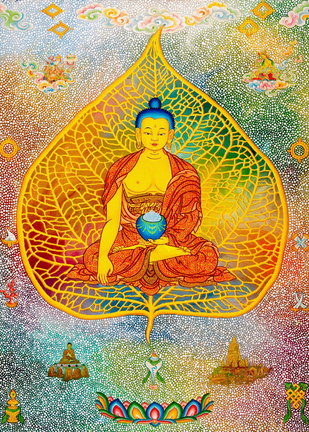 Bodhi Buddha by Karma Phuntsok Shakyamuni Buddha Thangka - Etsy