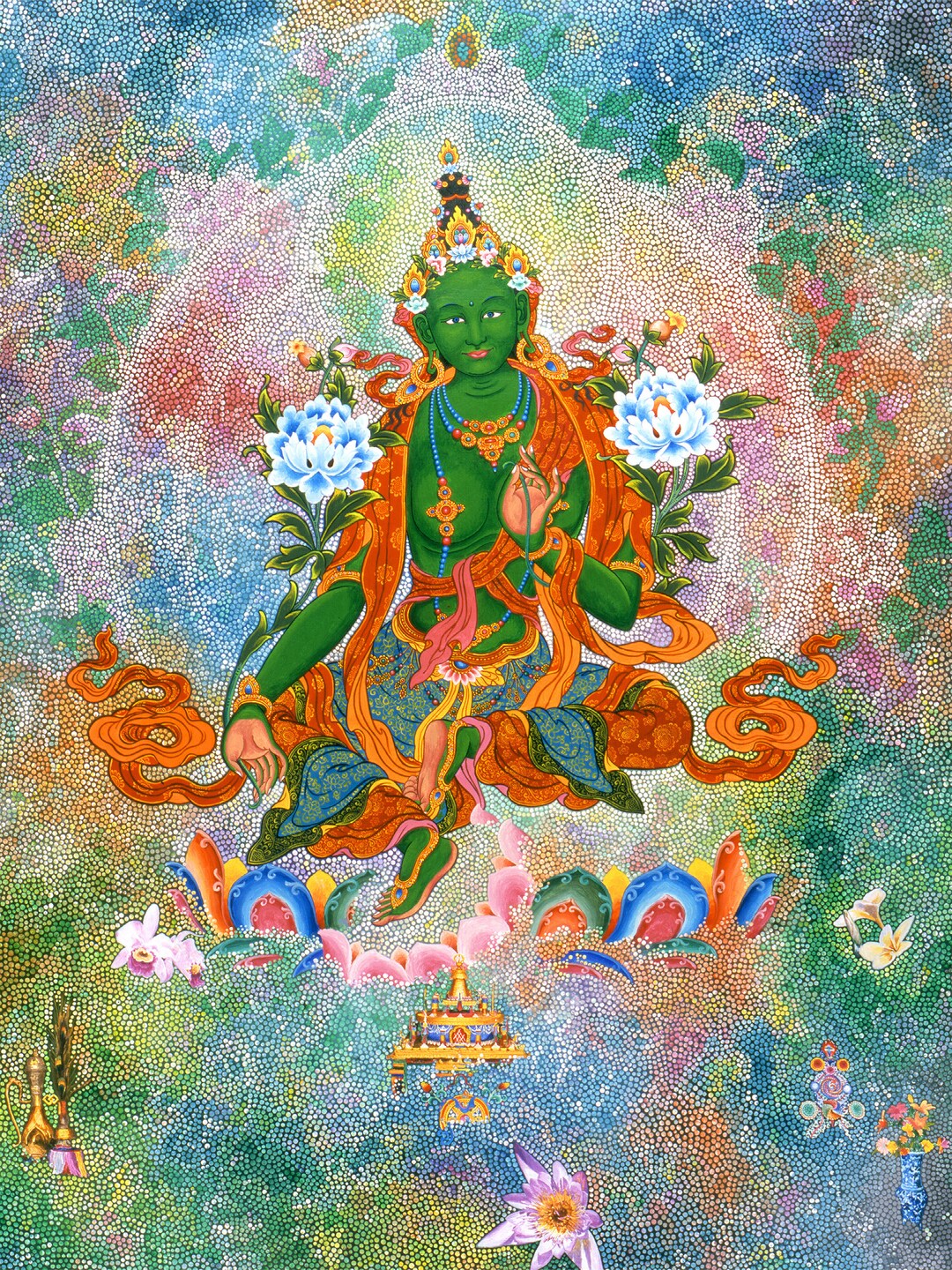 Green Tara by Karma Phuntsok, Thangka Art, Contemporary, Buddhist Art ...