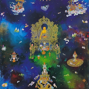 Invocation of Buddha by Karma Phuntsok, Shakyamuni Buddha, Thangka Art ...