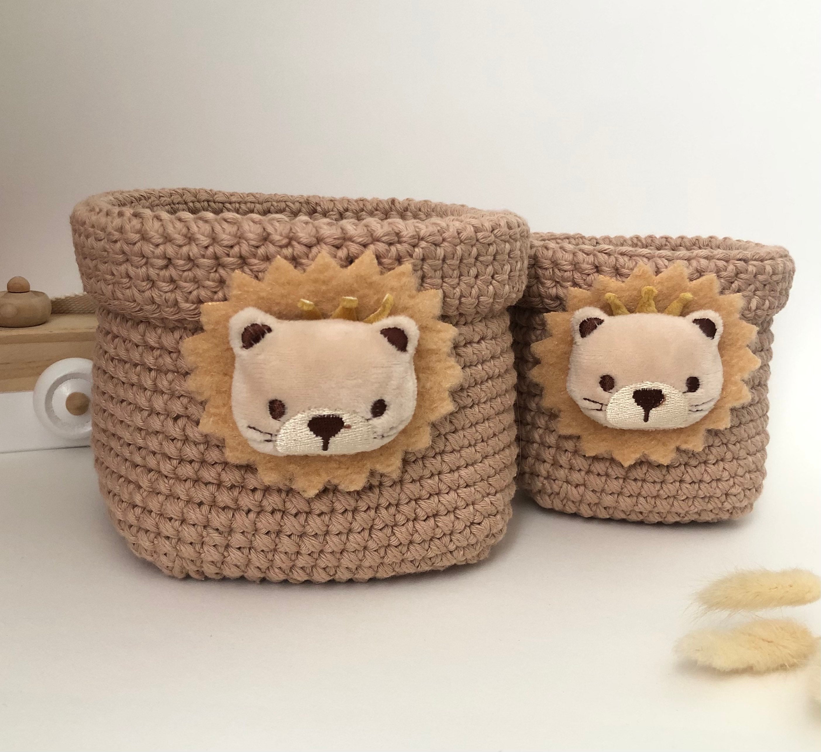 Basket set crochet baskets animal baskets square basket | Etsy
