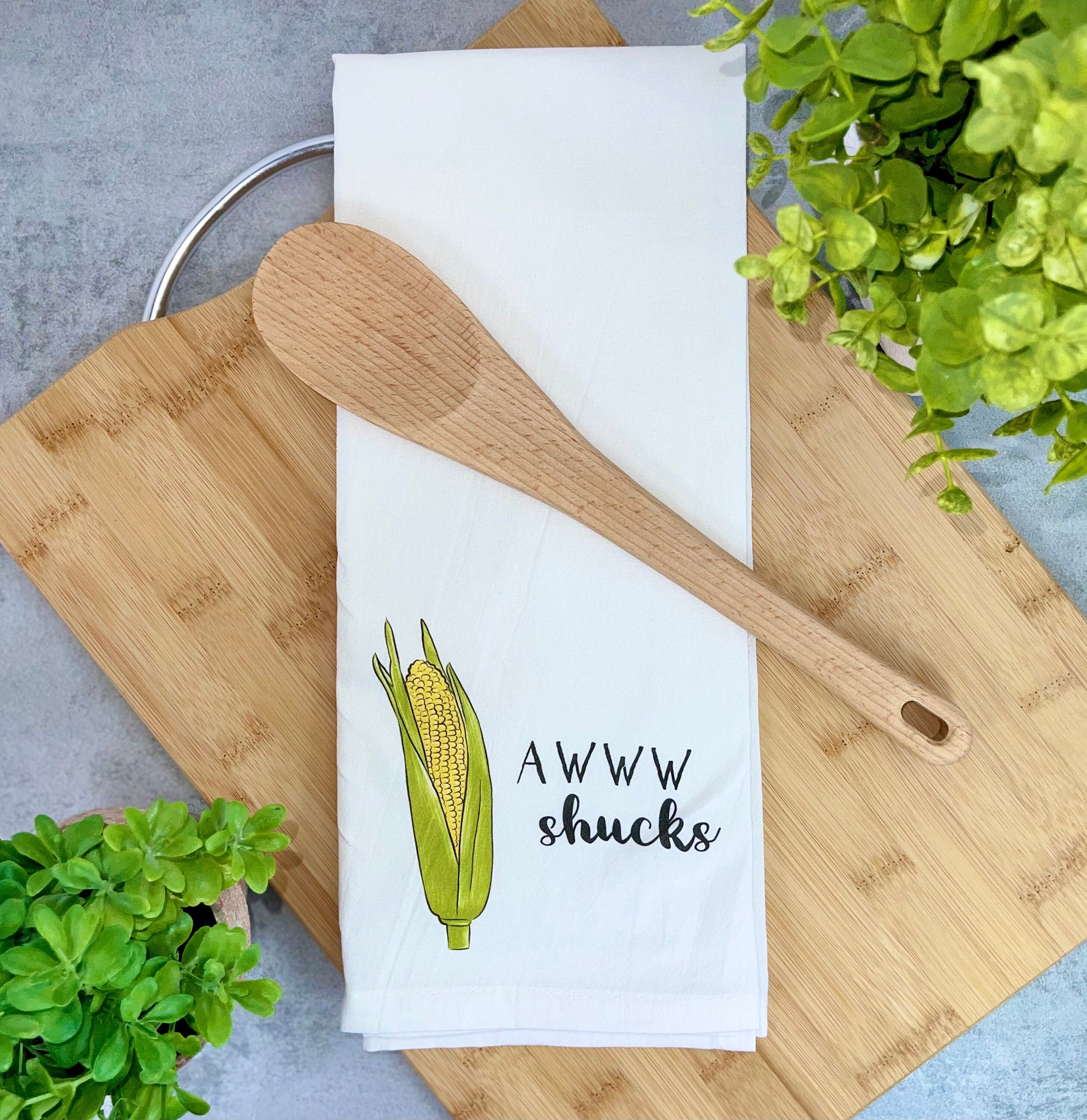 Awww Shucks Corn Kitchen Towel Dish Towel Flour Sack | Etsy