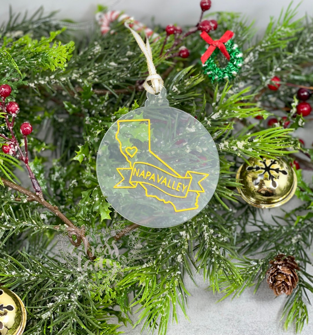 Napa Valley Christmas Ornament, Wine Country, Napa Valley Vacation ...