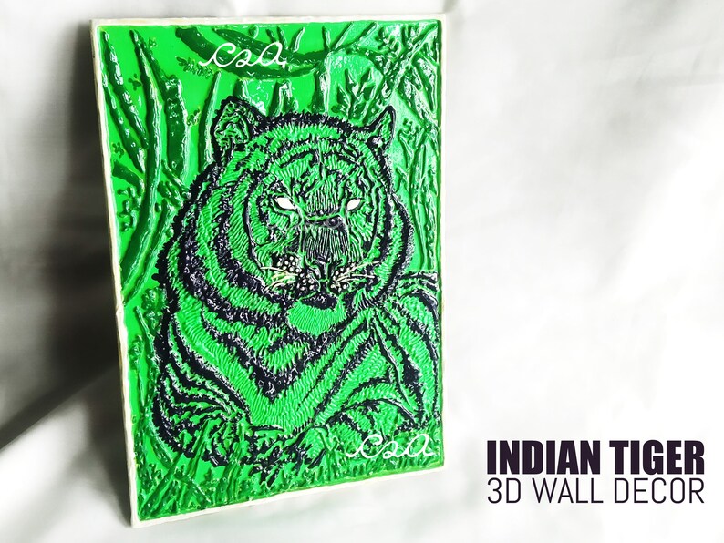 Buy Tiger 3D Wall Art, Big Cat Wall Decor, 3D Animal Wall Decor, Wild ...