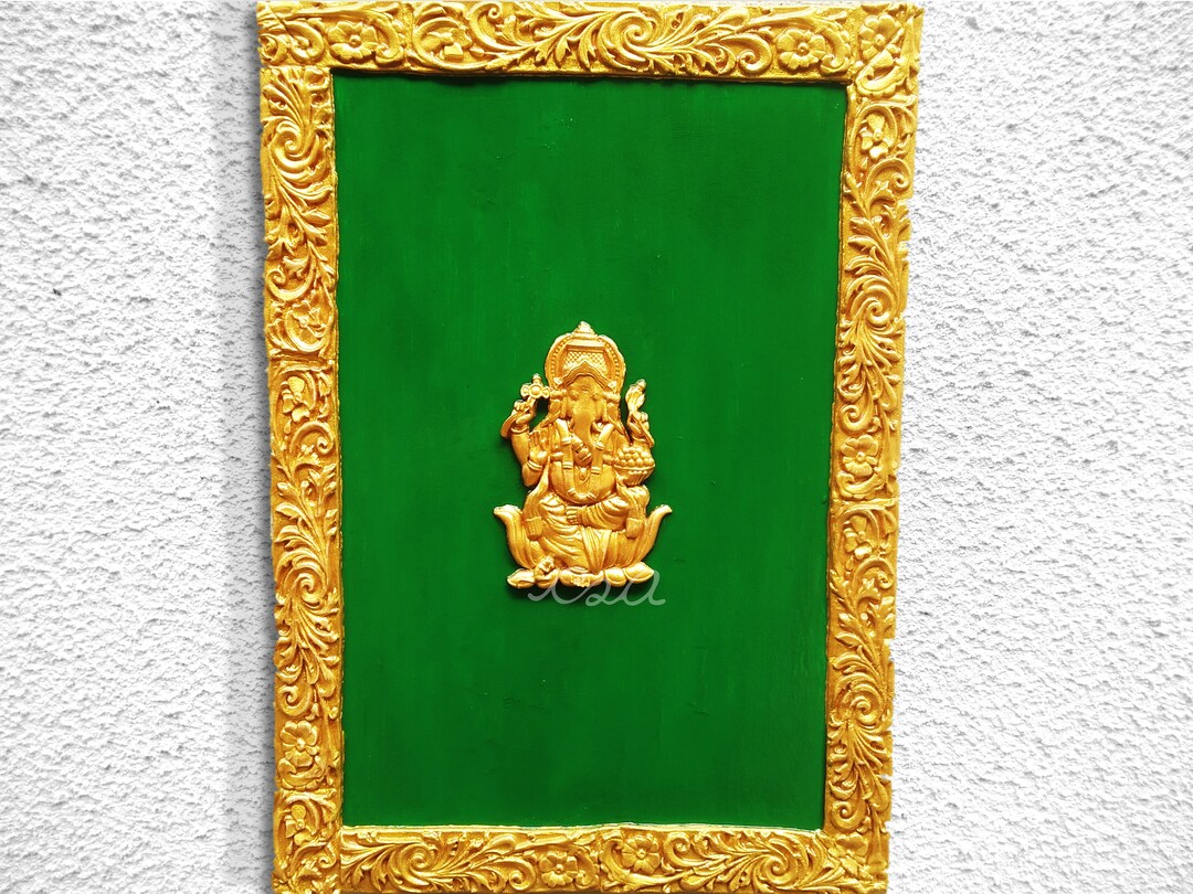 Lord Ganesh Frame, Large Indian Decor, Indian Contemporary Wall Home ...