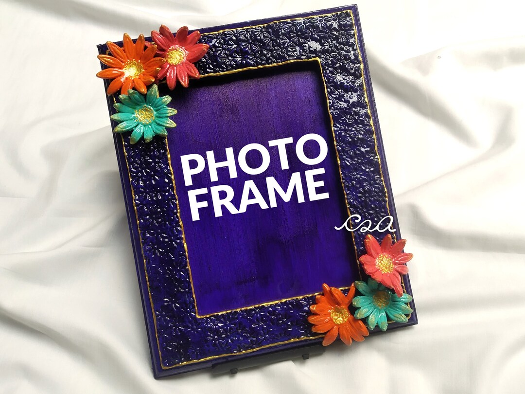 Blue Picture Frame, Flower Photo Frame, Gifts and Mementos ...